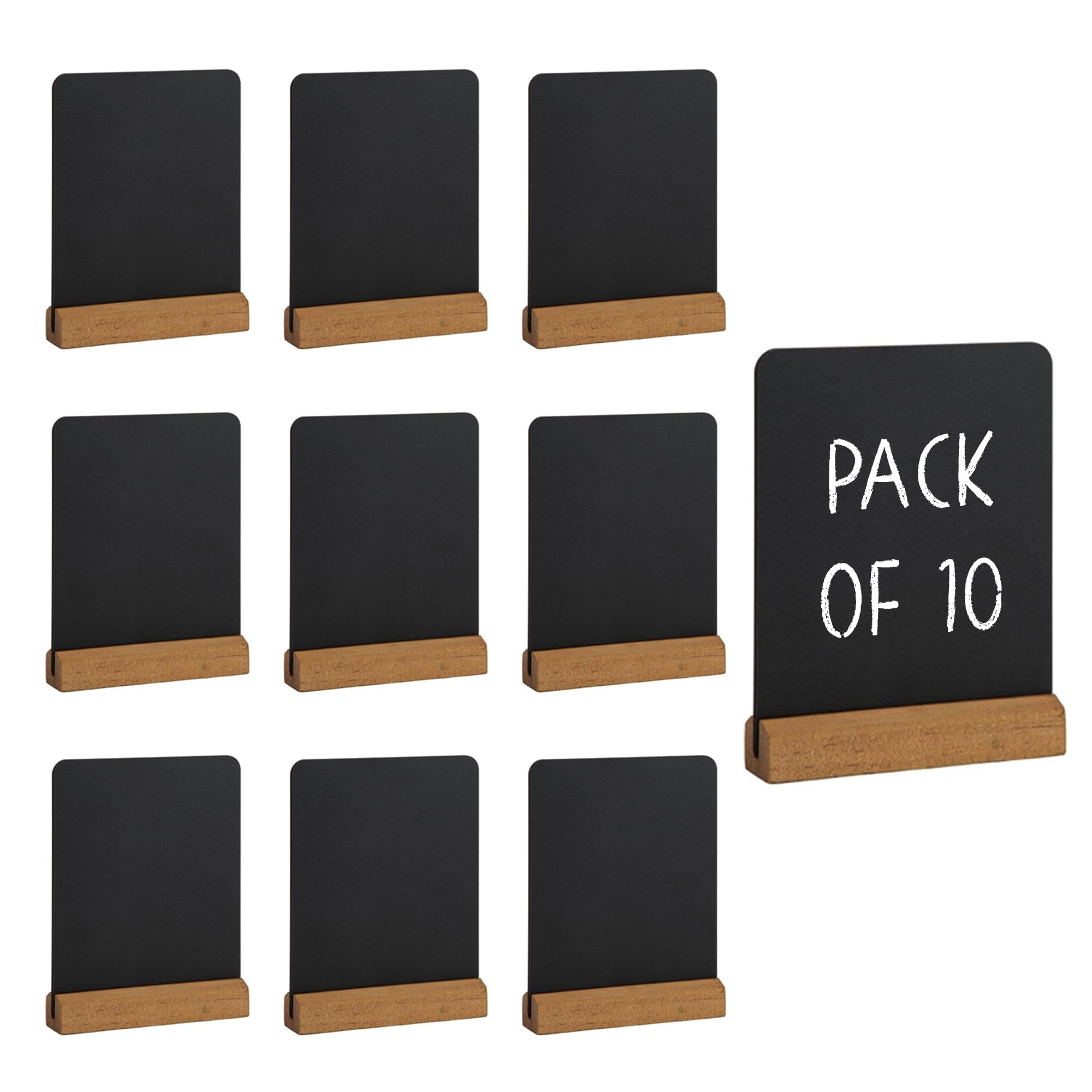 Mini Chalk Board Signs 10.5×8cm | Pack of 10 Tabletop Boards – Chabrias Ltd