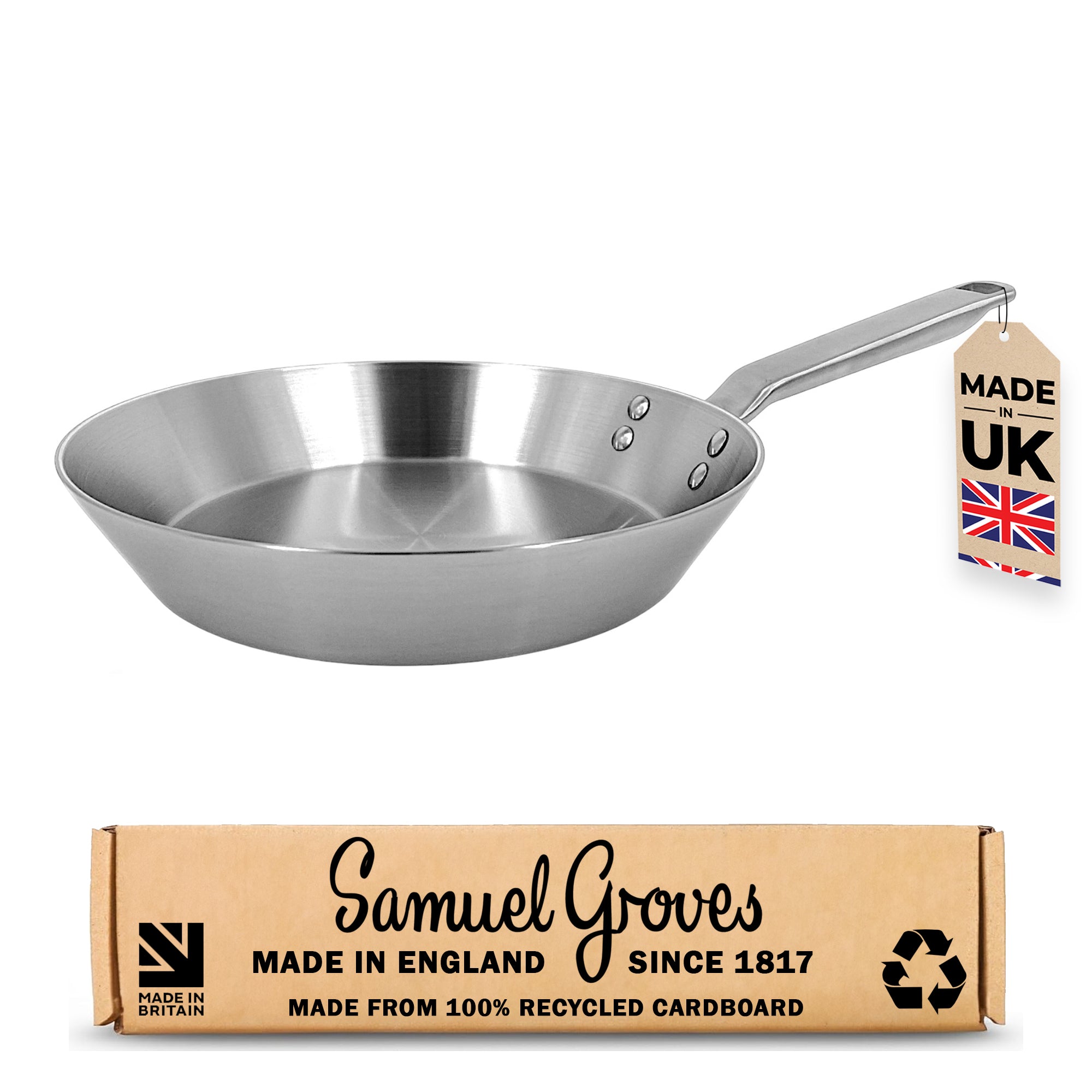 Samuel Groves 26cm Stainless Steel Frying Pan | Professional Cookware ...